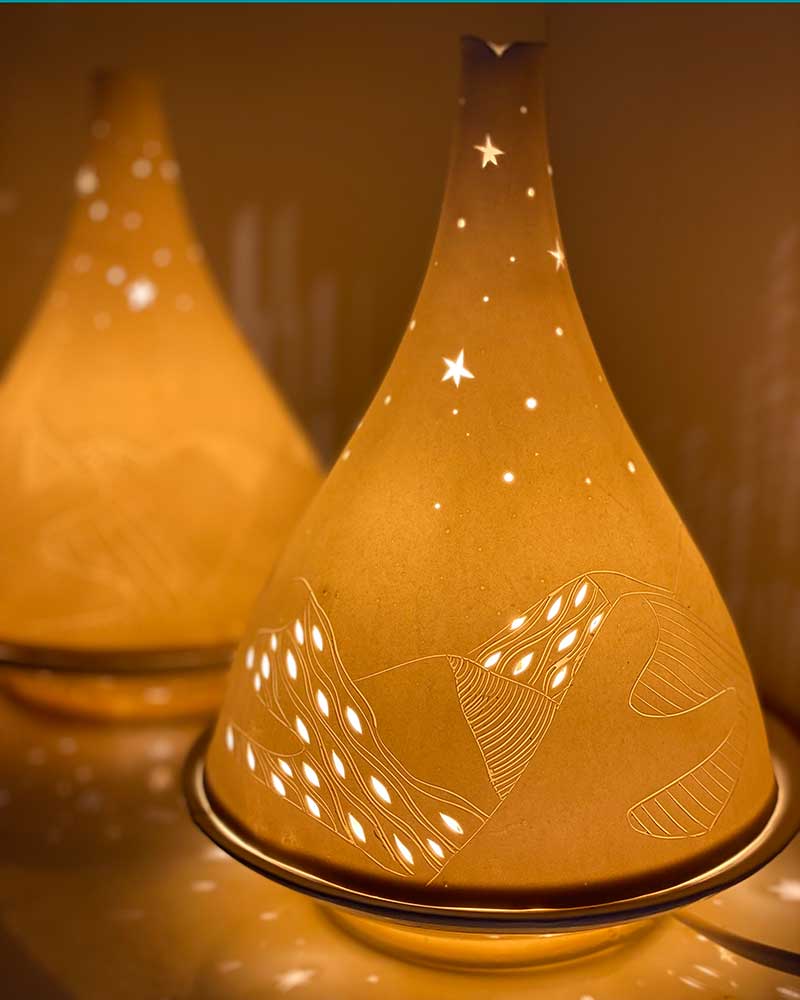 מנורת ליל כוכבים מדברי לרכישה באתר בית האומנויות - Neot Semadar נאות סמדר